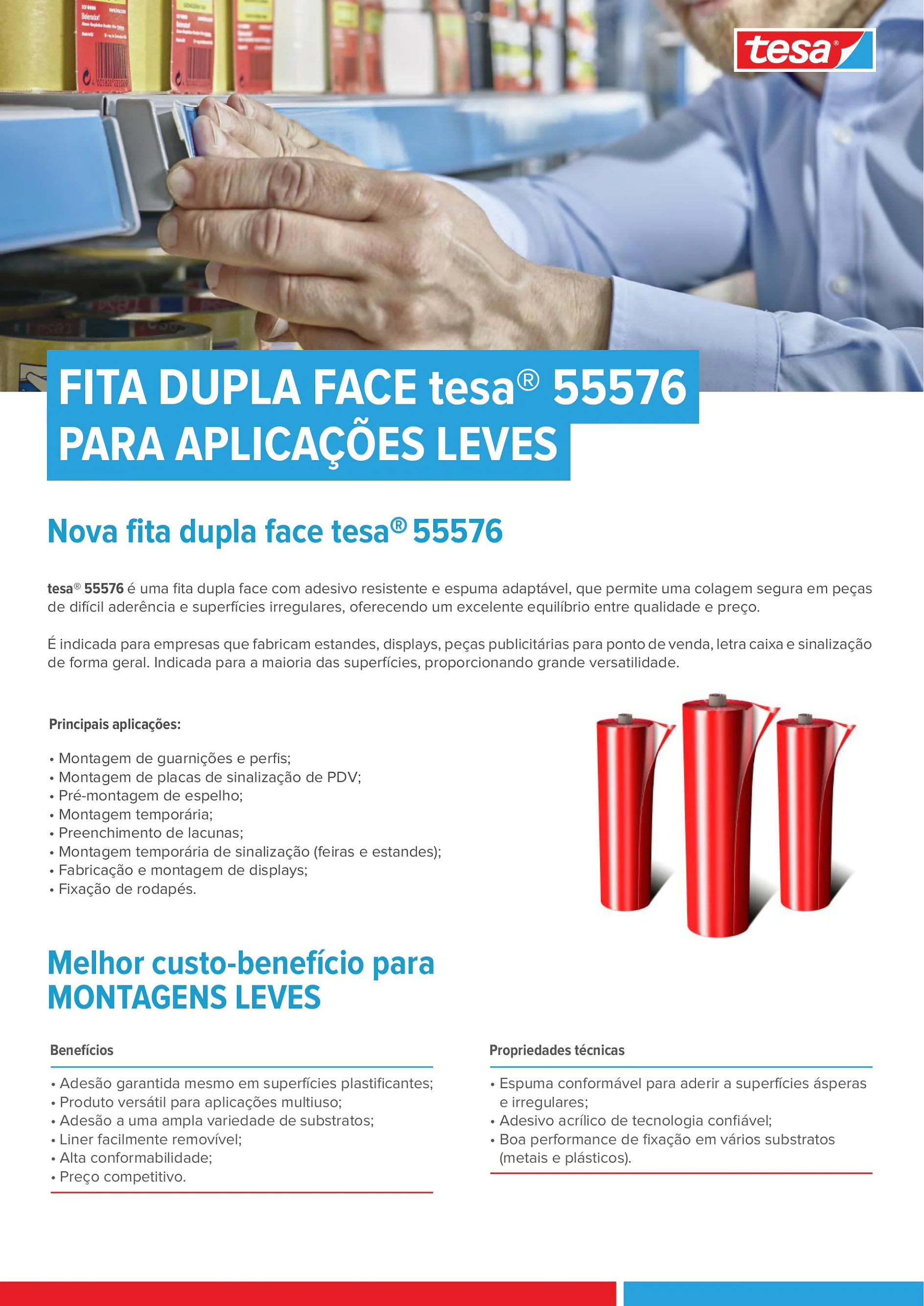 Fita dupla face tesa 55576 - Montagens Leves