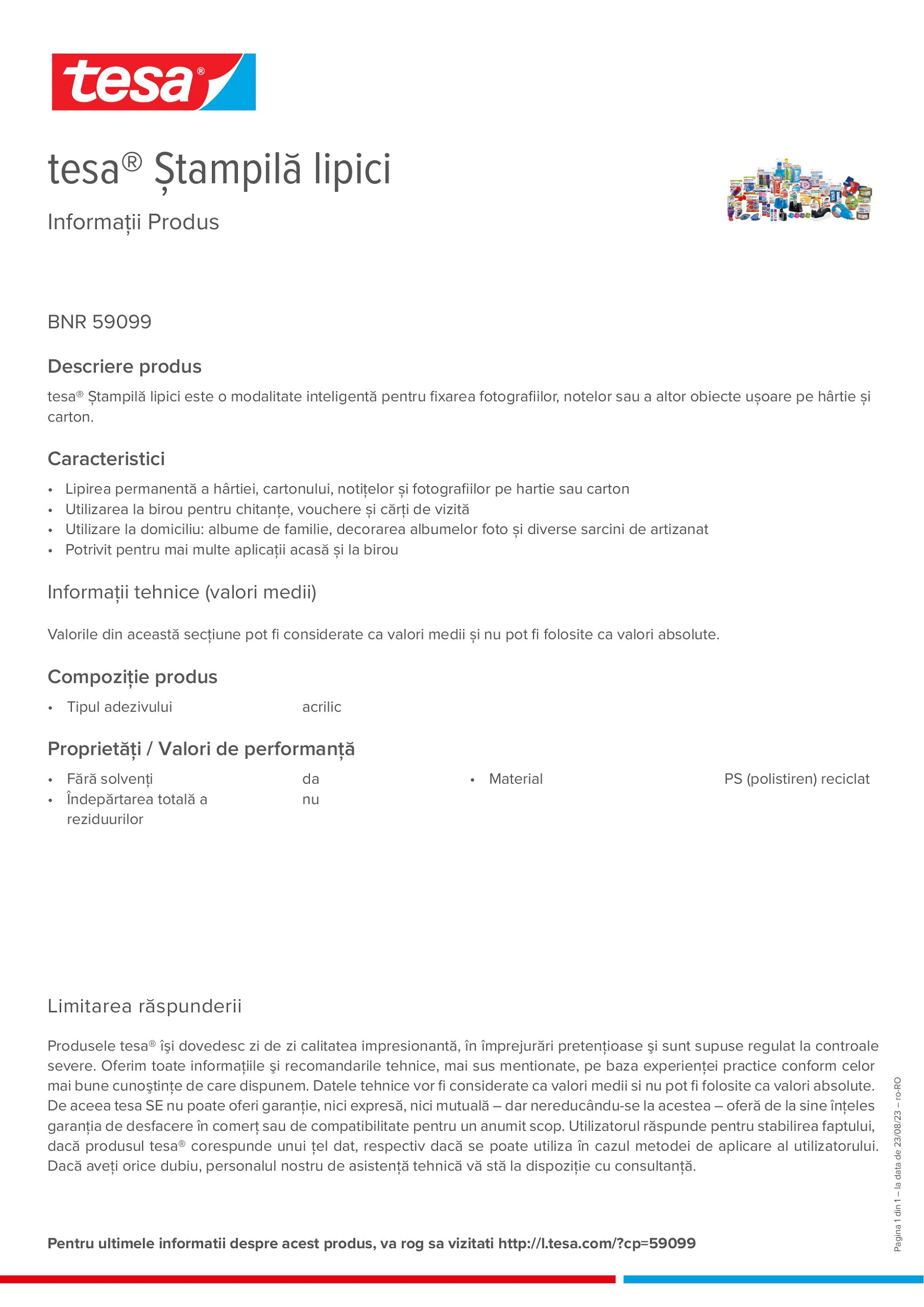 tesa® Ștampilă lipici - tesa