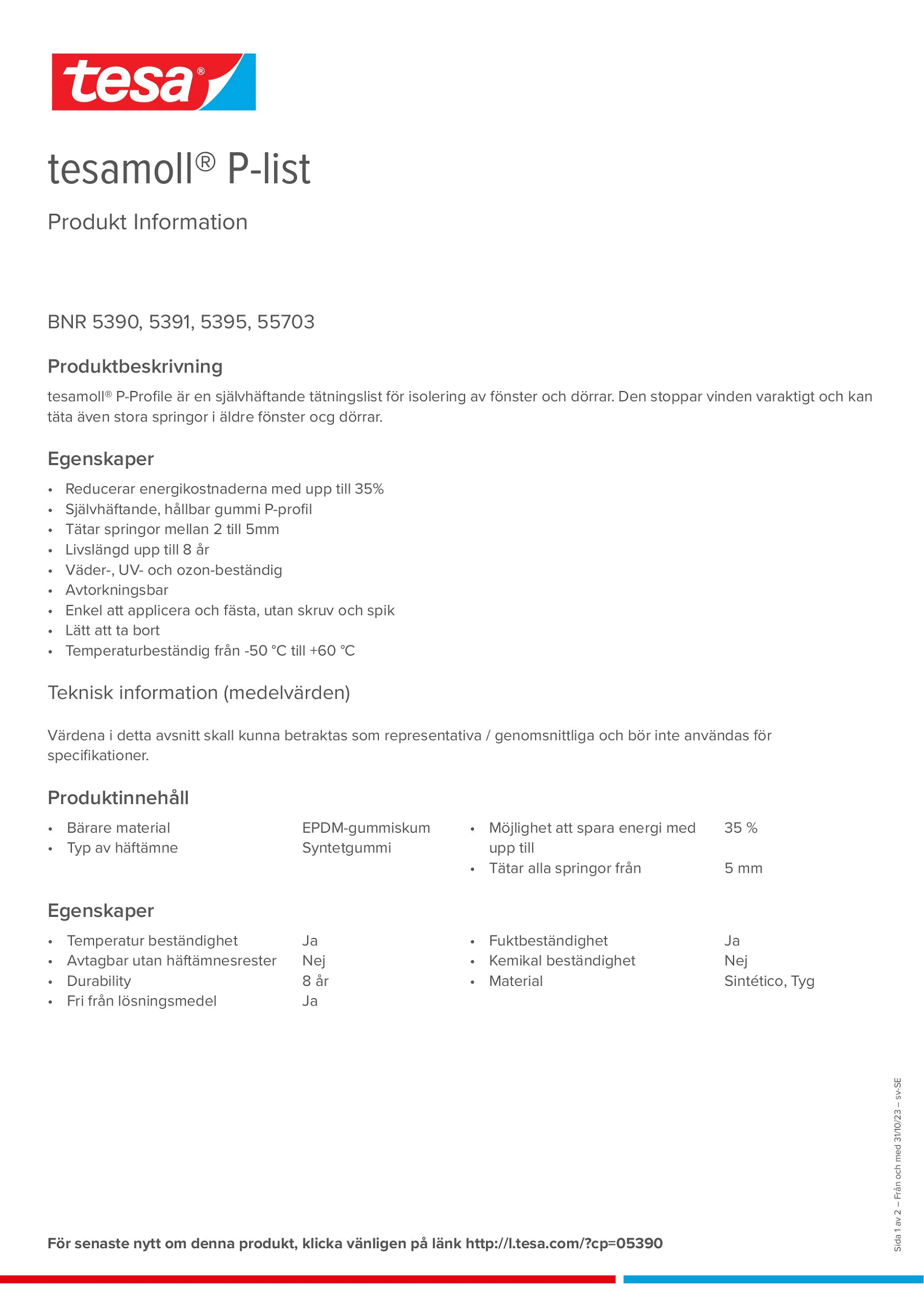 tesamoll® P-list - tesa