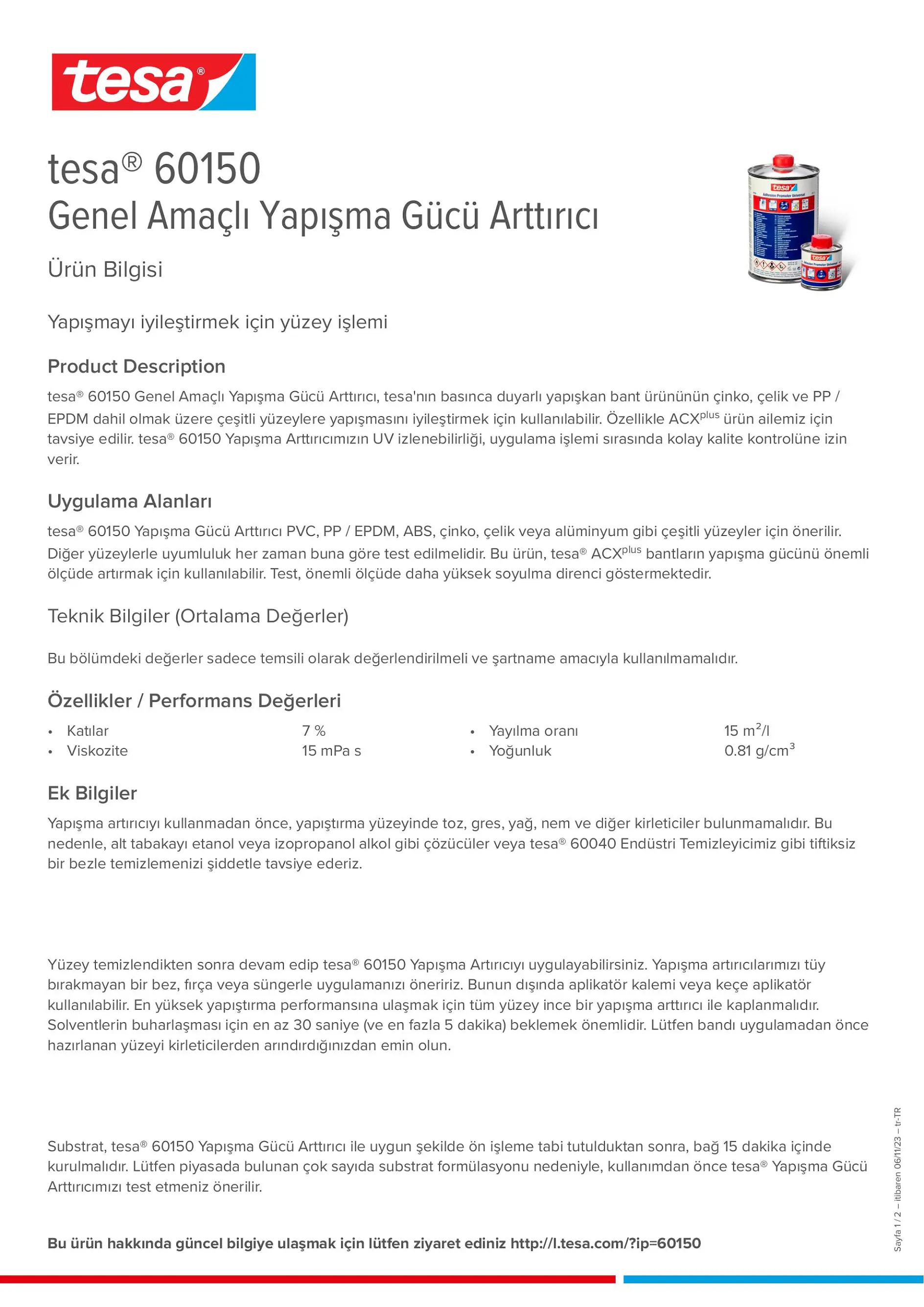 tesa® 60150 Genel Amaçlı Yapışma Gücü Arttırıcı - tesa